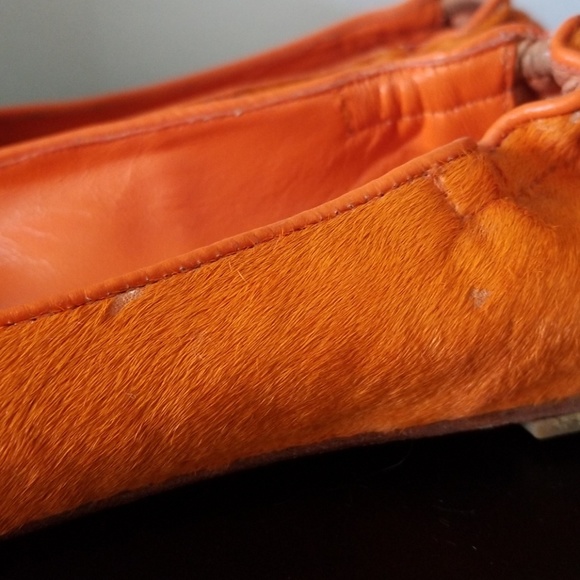 Alice + Olivia | Shoes | Alice Olivia Calf Hair Flats In Orange | Poshmark